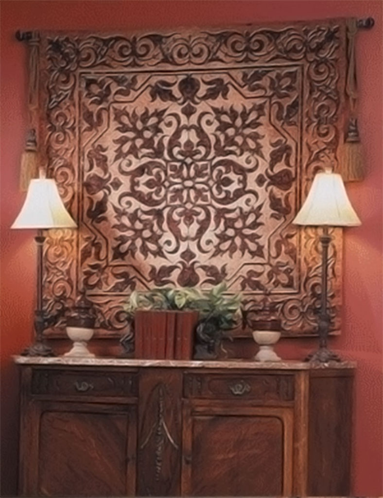Ironwork | Filigree Motif Tapestry Wall Hanging | Art & Home