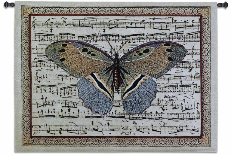 Botanical Scroll | 44 x 44 | Wall Tapestry | Art & Home