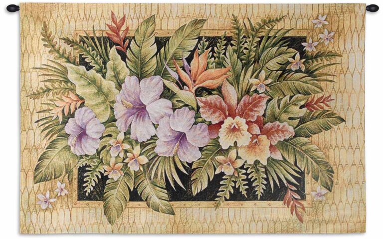 Bali Garden II | Tropical Botanical Tapestry | Art & Home